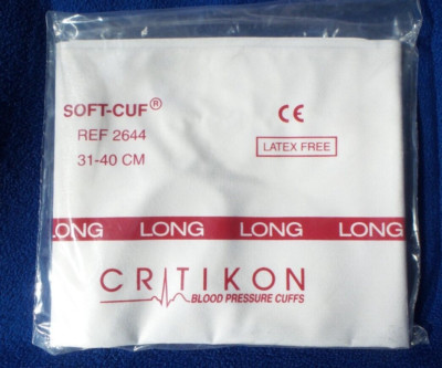 GE Critikon SOFT-CUF 2644 Large Adult Long BP Cuff 31-40 cm Dual Hose ...