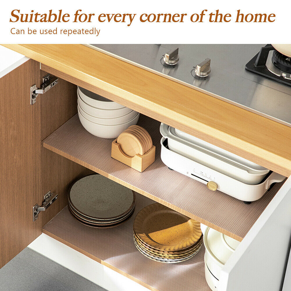Clear Cabinet Mat Non-Slip Drawer Liner Cupboard Shelf Protector ...