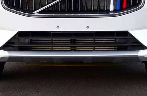 For Volvo XC60 2018-2024 Glossy Silver Front Rear Bumper Diffuser ...