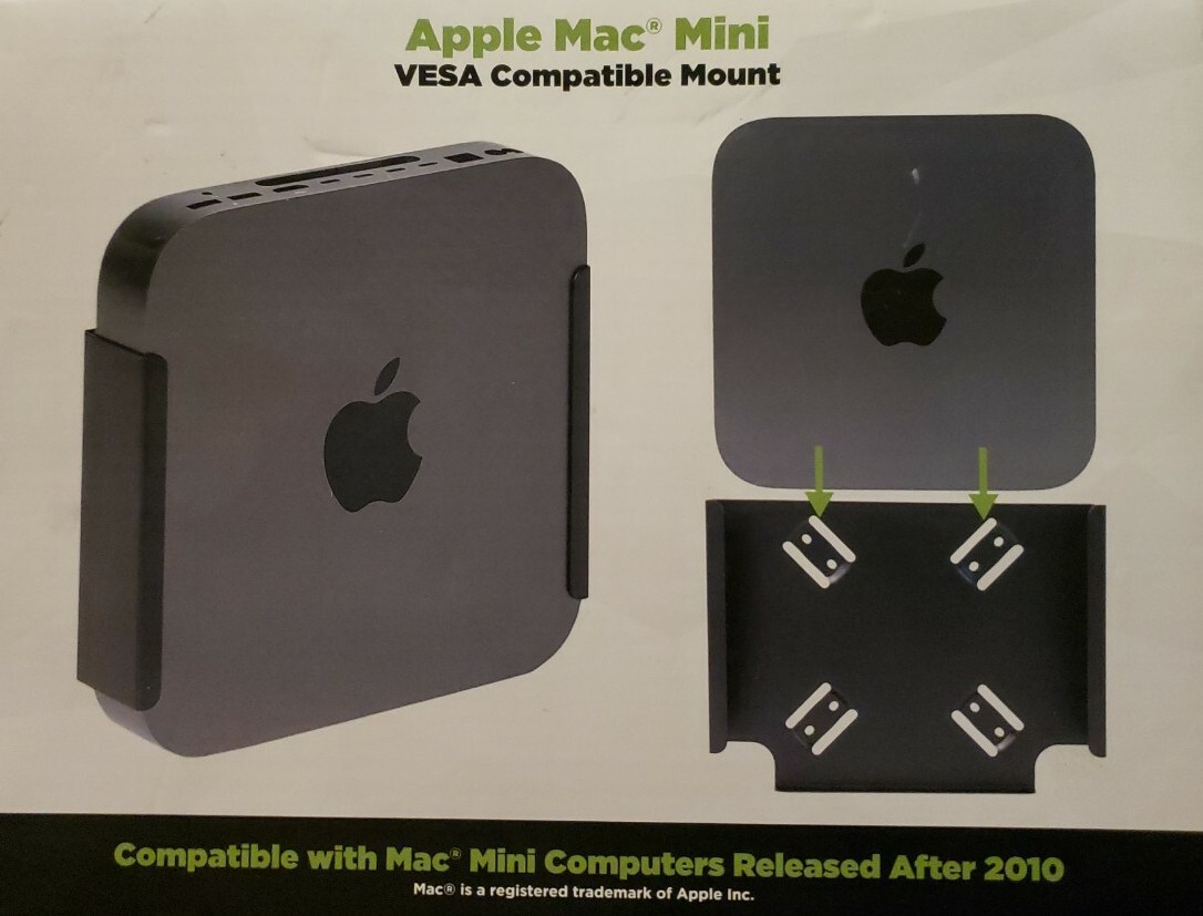 HIDEit MiniU Mount Black- Patented Mac Mini Mount, VESA Mount, Under ...