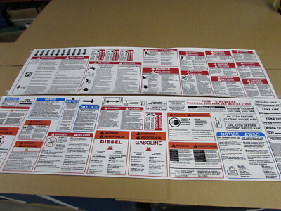 BANDIT WOOD CHIPPER WARNING & SAFETY DECAL KIT ENGLISH & SPANISH 150 ...