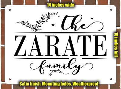 Zarate Family Decorative Metal Door or Wall Plaque (Style 2) | eBay