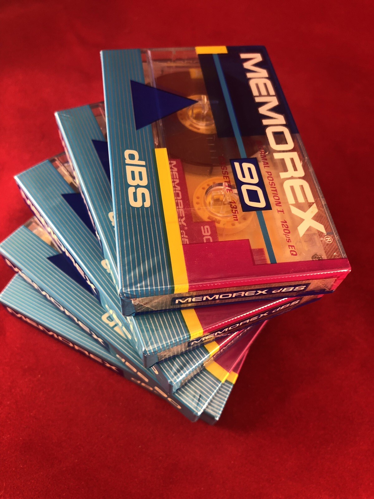 Five Memorex dBS 90 Normal Bias Position I 135m Audio Cassettes Tapes ...