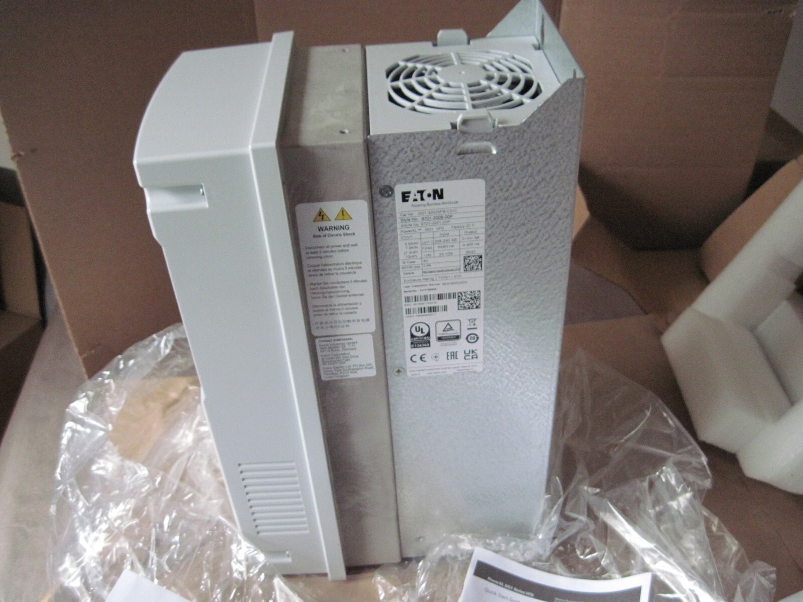 Eaton DG1-32025FB-C21C PowerXL DG1 7.5 HP Variable Frequency Drive ...