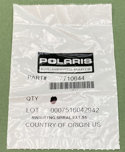 NEW GENUINE POLARIS 7710644 Exterior Spiral Retaining Ring | eBay