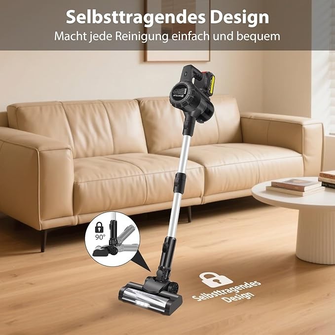 6-in-1 Cordless Vacuum Cleaner Lightweight Upright & Handheld 3000mAh ...