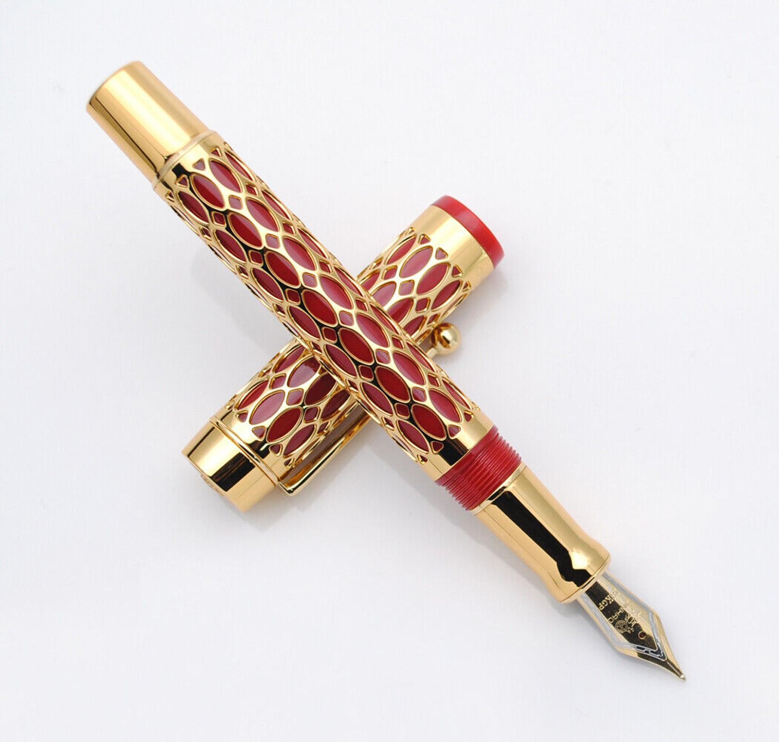 For Jinhao 100 Fountain Pen 0.5mm F Nib Resin Skeleton Hollow Writing Gift Pen k | eBay UK