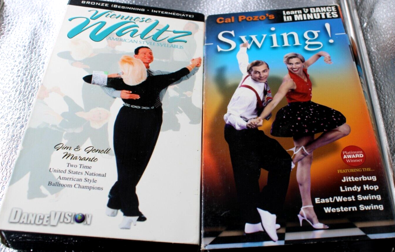 4 VHS Dance Lessons A. Murray Rumba Swing Craze Viennese Waltz Cal Pozo ...