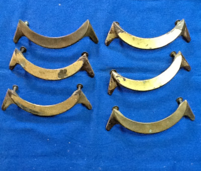 ART DECO DRAW PULLS (SET OF SIX) 1950'S W/SCREWS 090624F | eBay