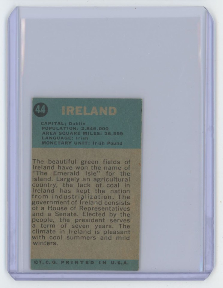 1963 Topps Midgee Flags Ireland A #44 | eBay