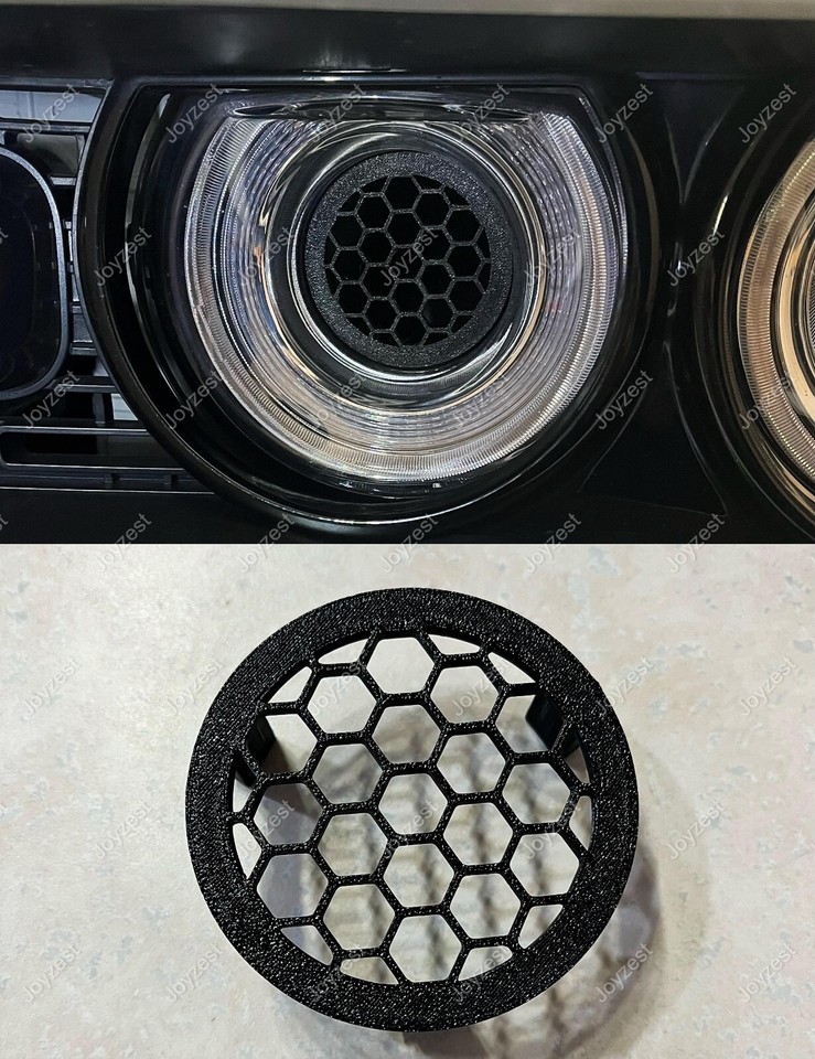 2pc For Dodge Challenger Intake Ring Headlight Insert Grille Cap Close ...