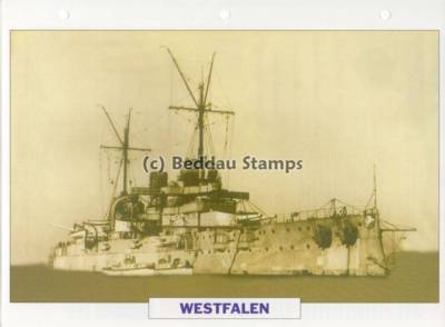 1908 SMS WESTFALEN Battleship Capital Ship Germany Warship Photograph ...
