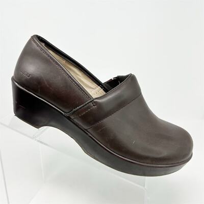 JBU by Jambu Women's Brown Floral Leather Clogs Size 10M Slip-On | eBay