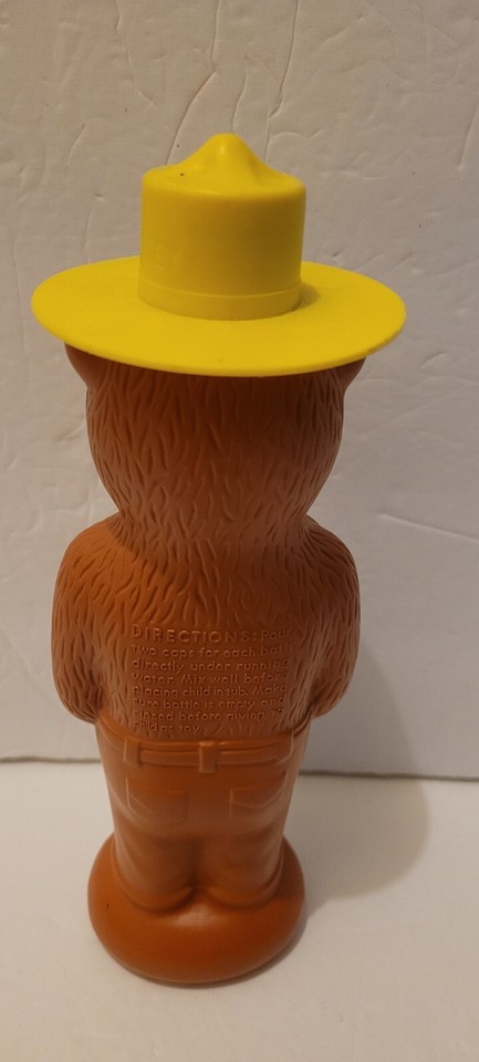 SMOKEY the BEAR vintage SOAKY Bubble Bath CONTAINER Palmolive 1960s TOY ...