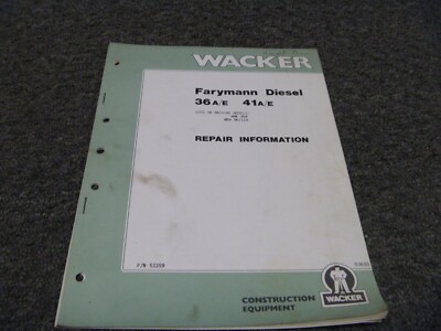 Wacker 36A 36E 41A 41E Diesel Engine on WHK90A WDH86-110 Roller Service ...