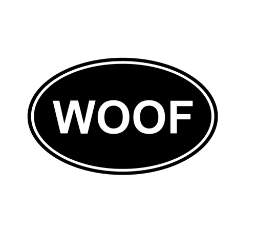 WOOF Euro Oval Pet Lover Dog Puppy Decal Sticker for Car Truck SUV | eBay
