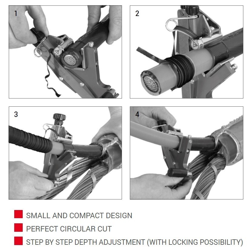 INTERCABLE 17220 : FBS - Cable Stripper for Vulcanized Semicon Layer 10 ...