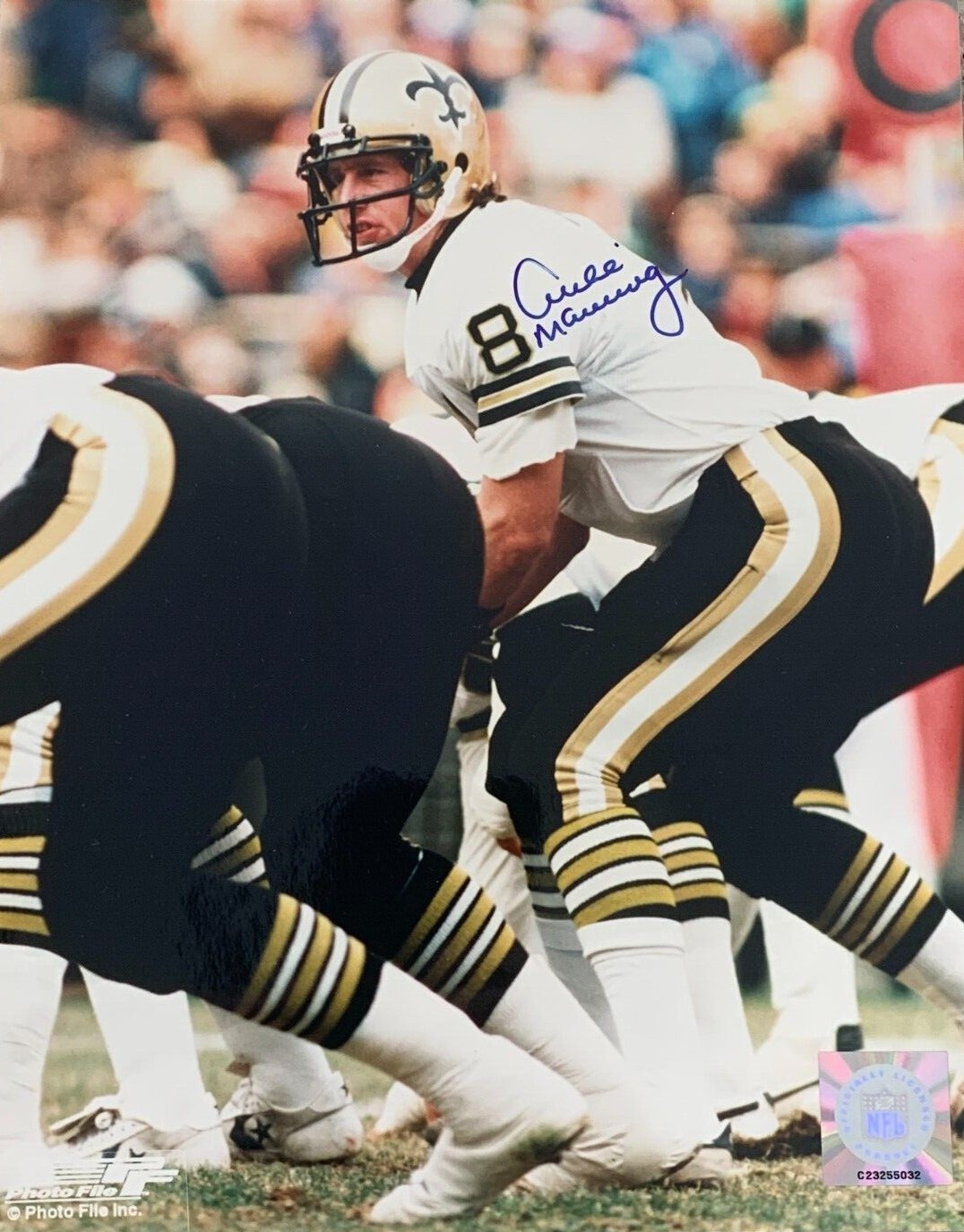ARCHIE MANNING NEW ORLEANS SAINTS SIGNED AUTOGRAPHED 8X10 PHOTO PEYTON ...