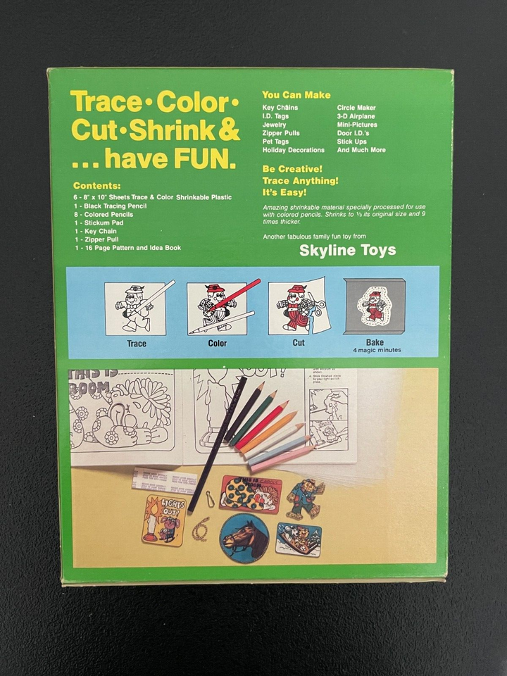 Vintage Trace & Color Shrinky Dinks Creative Activity | eBay
