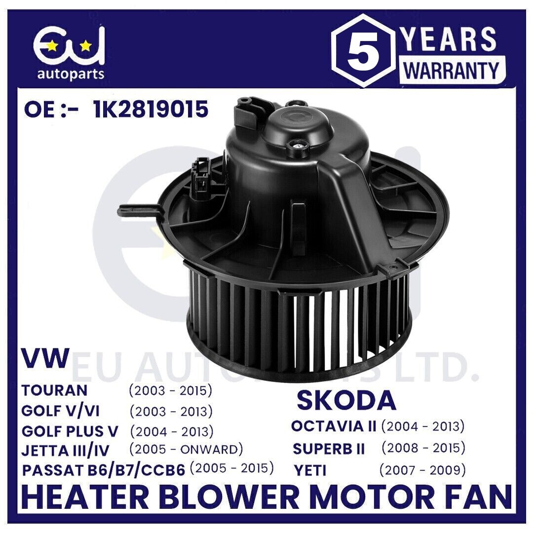HEATER BLOWER MOTOR FAN FOR AUDI A3 Q3 SKODA OCTAVIA SUPERB MK2 YETI VW ...