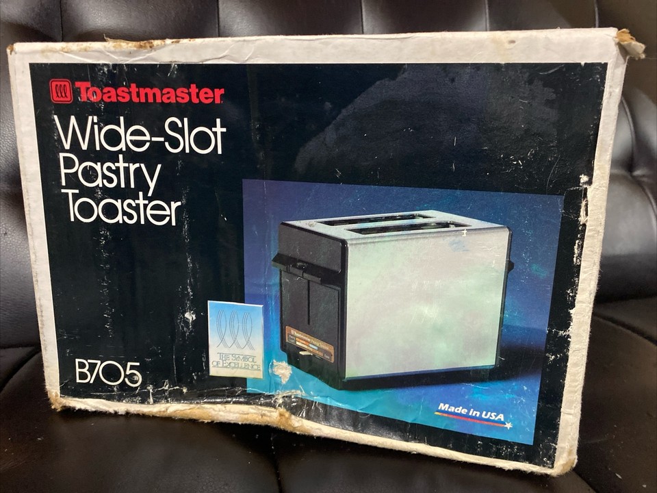 Vintage Toastmaster B705A Wide Slot Pastry CIB Chrome Toaster Tested ...