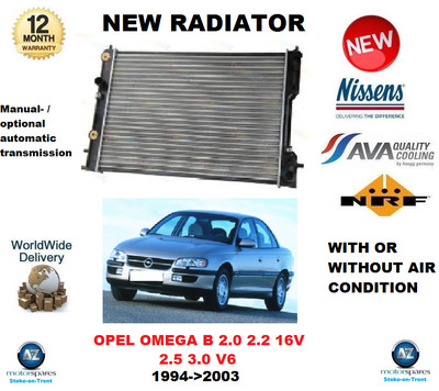 FOR OPEL OMEGA B 2.0 2.2 16V 2.5 3.0 V6 1994-2003 ENGINE RADIATOR * OE ...
