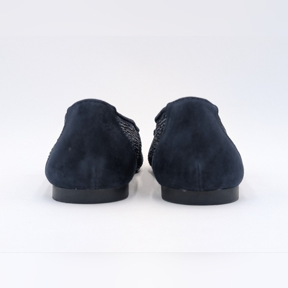 Alex Marie Atlanta Suede Rhinestone Designer Flats Sz 9M Women Seaport ...