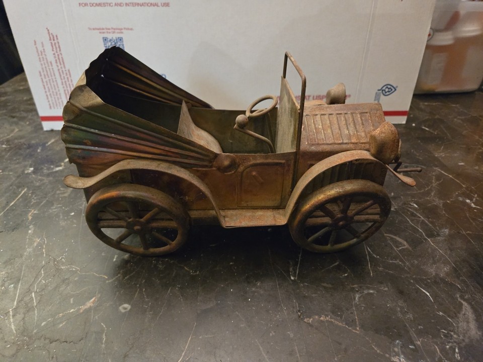 Vintage Copper/tin Music Box Car | King of the Road Tune | Jalopy Car ...
