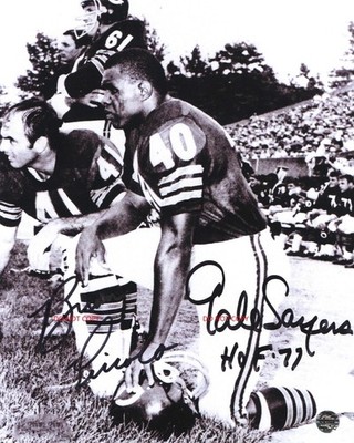 GALE SAYERS & BRIAN PICCOLO - BEARS Autographed Signed 8x10 reprint ...