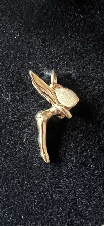 NIB Vintage Tinker Bell 14K Gold Charm Pendant Walt Disney | eBay