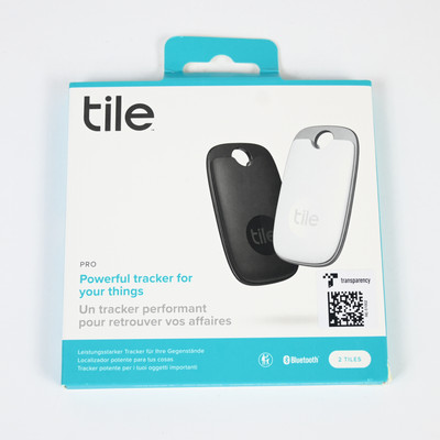 Tile Pro (2022) 2-pack Bluetooth Tracker Water-Resistant (1 Black/ 1 ...