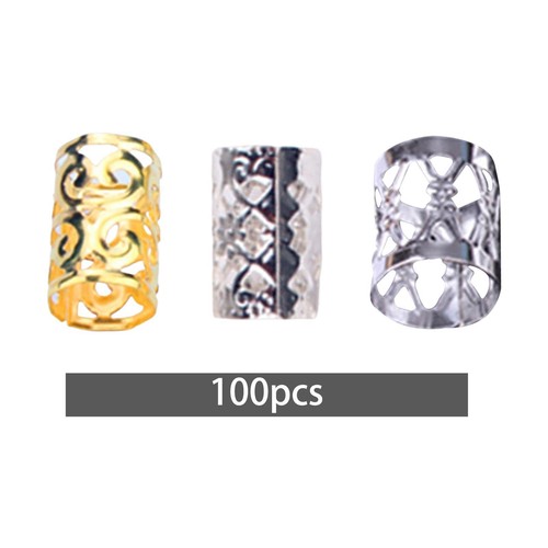 100Pcs Dreadlocks Beads Rings Opening Fashion Jewelry Beard Beads Dread ...