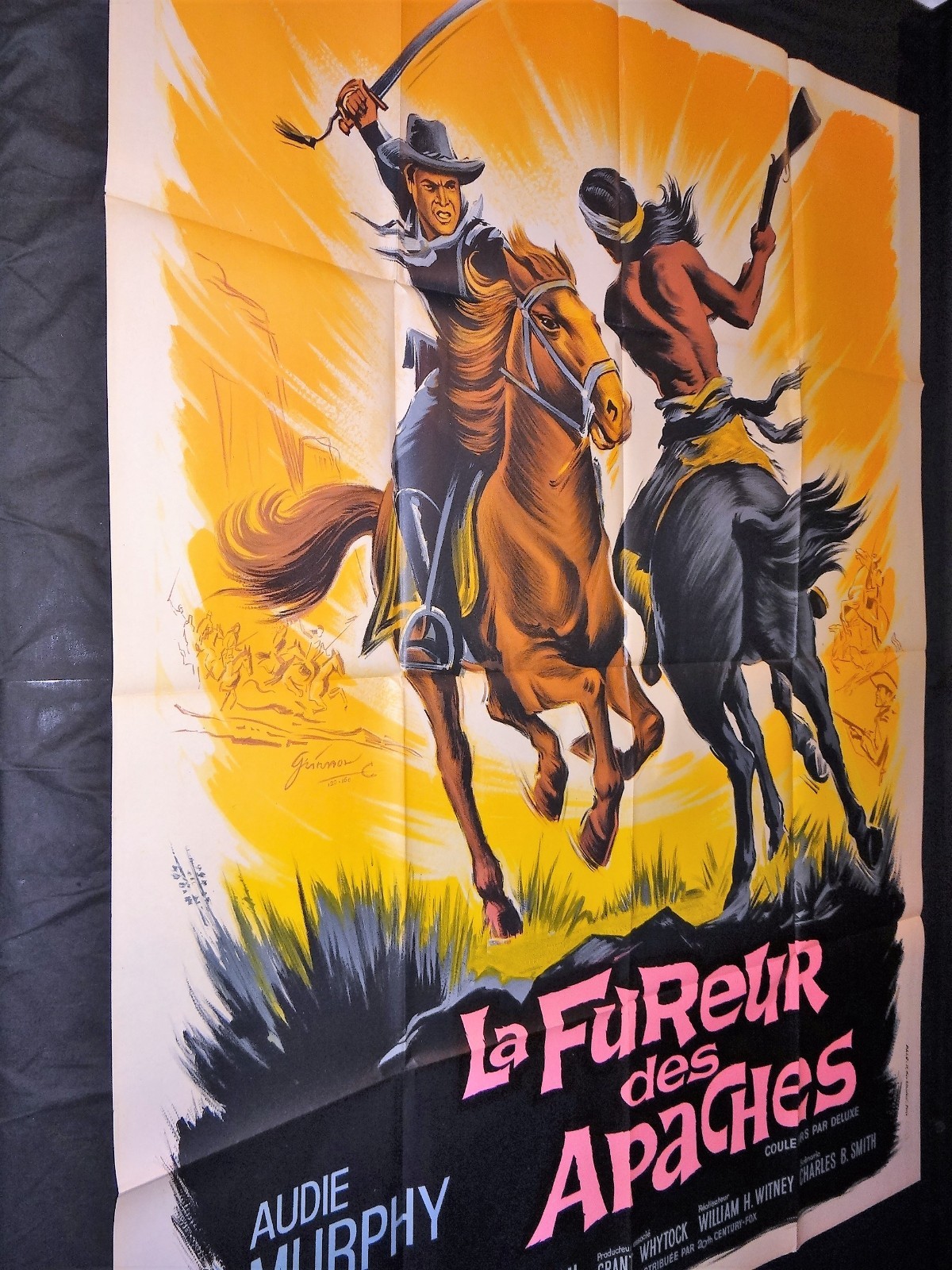 LA FUREUR DES APACHES APACHE RIFLES audie murphy affiche cinema western 1964 | eBay