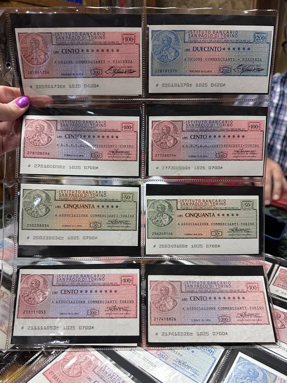 LOTTO 44 MINI ASSEGNI ISTITUTO BANCARIO SAN PAOLO TORINO CASSA ...