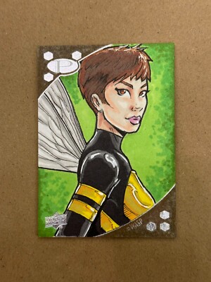 2017 UD Marvel Premier Sketch Card Wasp by Bennyboy | eBay