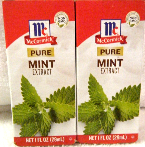 2 Pack- McCormick Pure Mint Extract -1 oz. Expiration 2027. FREE FAST ...