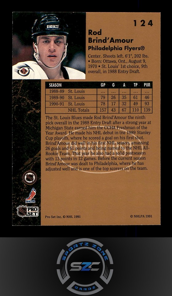 Rod Brind'Amour - 1991-92 Parkhurst Card#124 | eBay