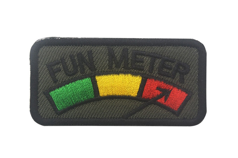 Fun Meter Hook and Loop Embroidered Patch DIY Tactical Badge Backpack ...