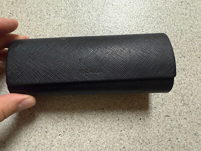 Authentic PRADA Sunglasses Eyeglasses Magnetic Closure Hard Shell Flip ...