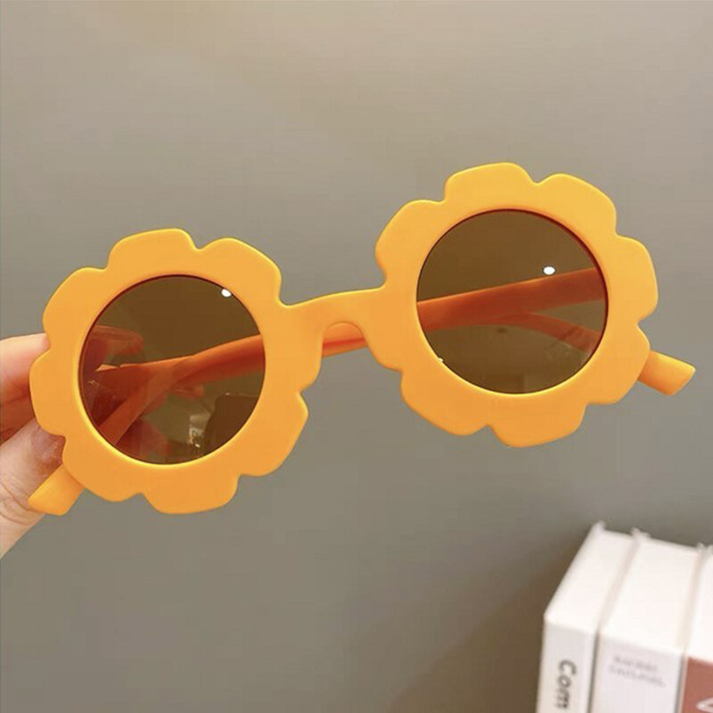 Kid Flower Shaped Cute Round Sunglasses Girls Baby Children Toddler ...