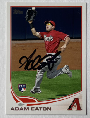 Adam Eaton Signed Topps #79 2013 Rookie Card Arizona Diamondbacks Auto ...