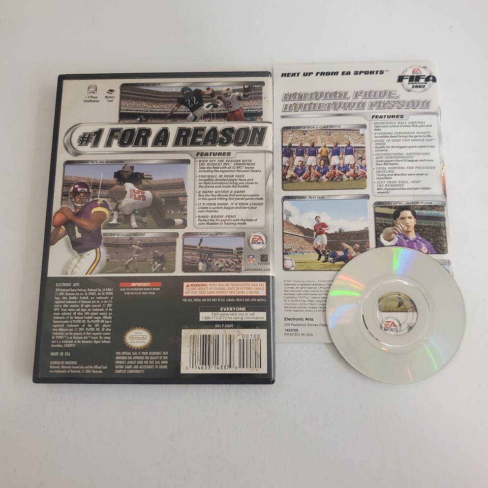 Madden NFL 2002 Nintendo GameCube Complete Manual Case | eBay