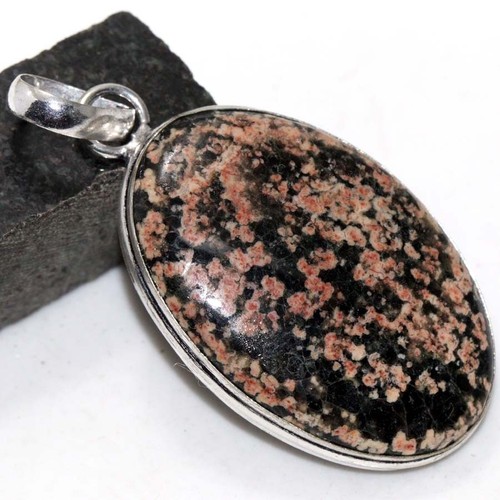 925 Silver Plated Viper Skin Jasper Jewellery Pendant Handmade Size 2.1 ...