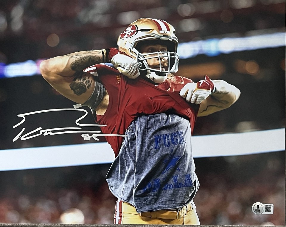 49ers George Kittle Signed Autographed 11x14 Photo Beckett BAS “F**k ...