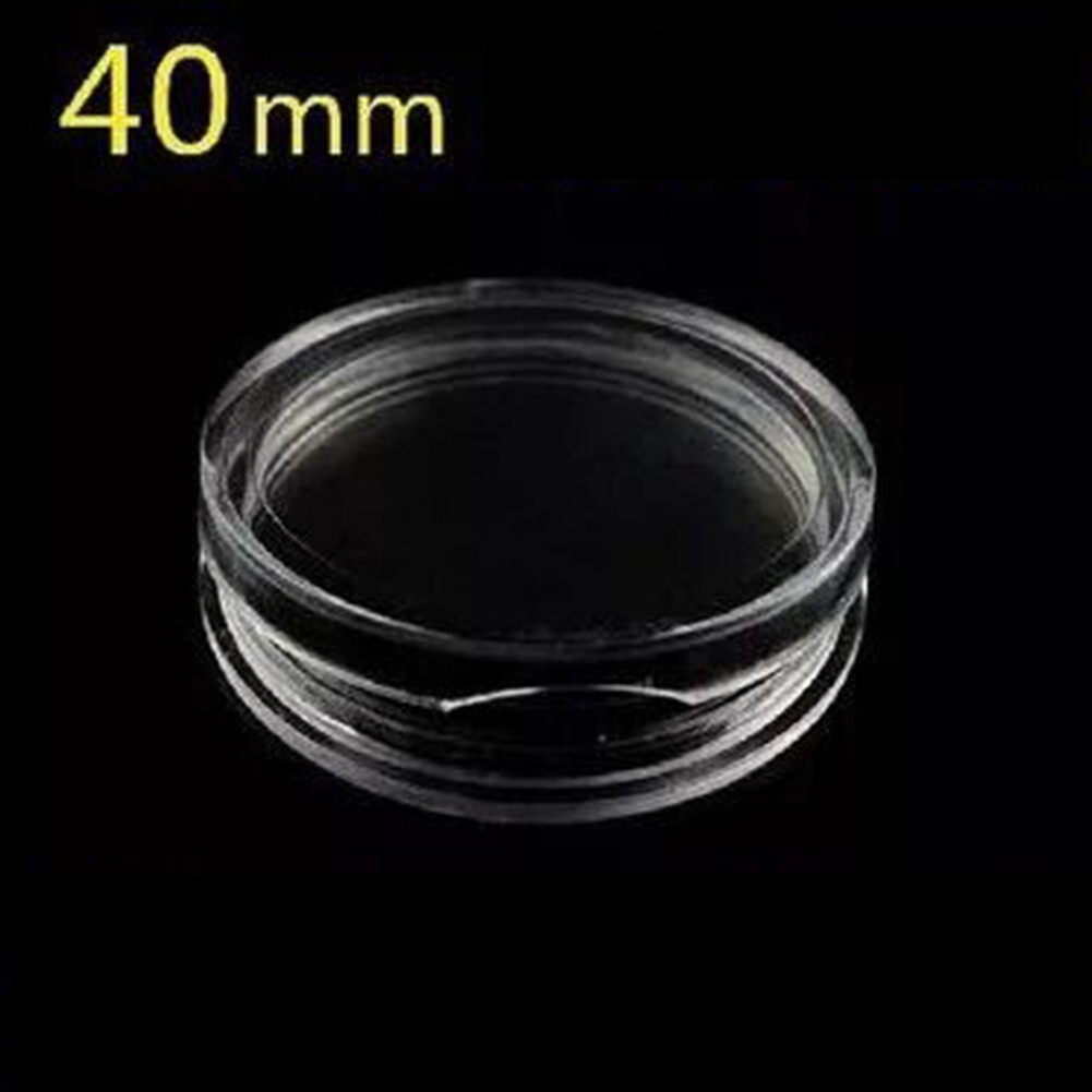 100PCS Clear Coin Capsules Storage Case + Inner Diameter 40mm for ...