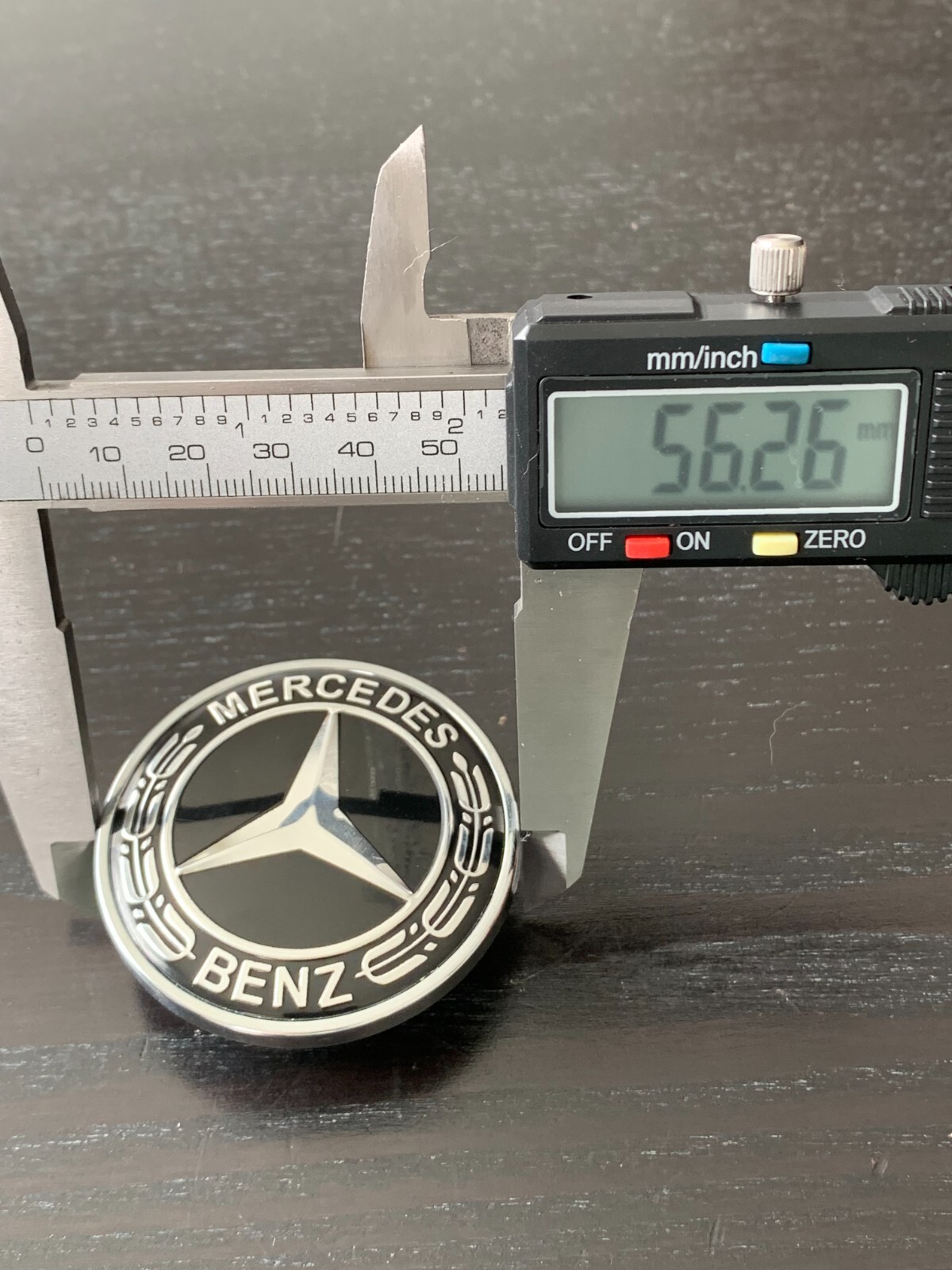 Front Hood Emblem BLACK Star For Mercedes C180 E200 E300 E350e E400 ...