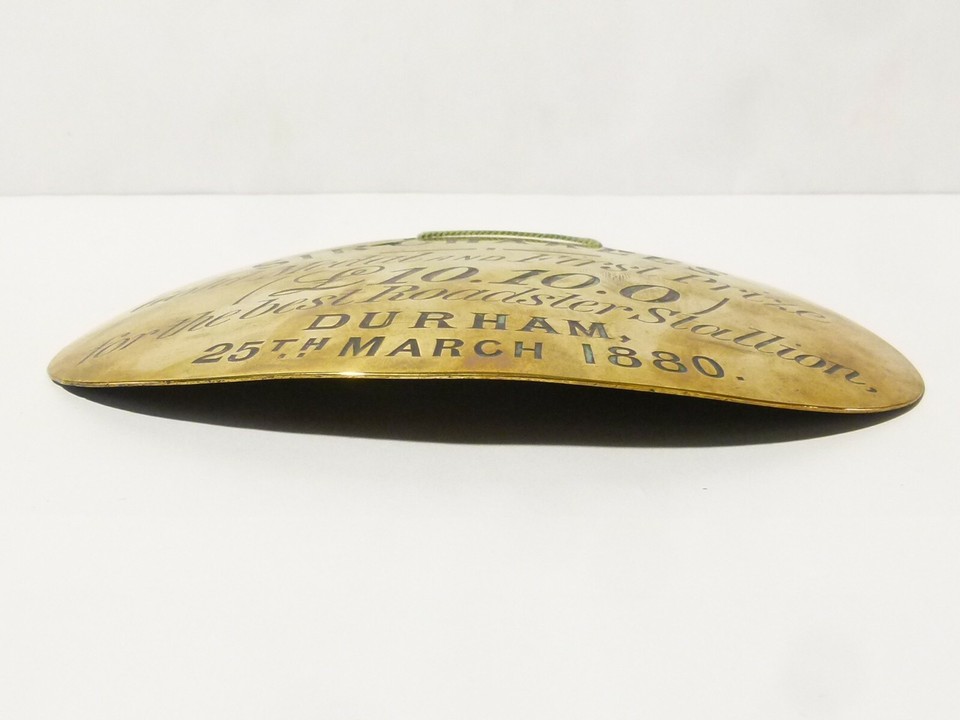 1880 SIR CHARLES 1st Prize Durham Show Best Roadster HORSE BRASS Breast ...