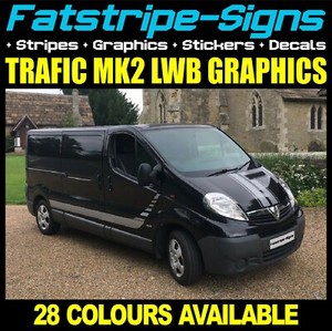 RENAULT TRAFIC LWB GRAPHICS STICKERS STRIPES DECAL CAMPER DAYVAN ...