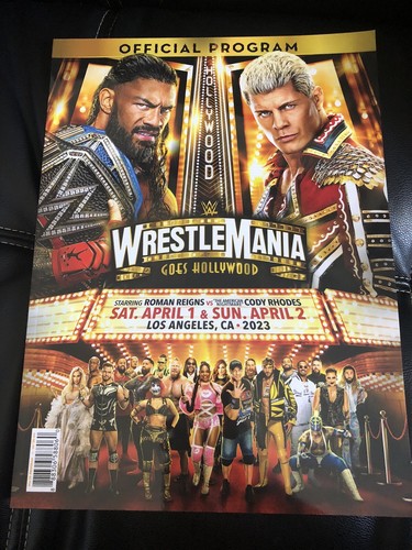 Wrestlemania 39 WWE Program Official Los Angeles Hollywood | eBay