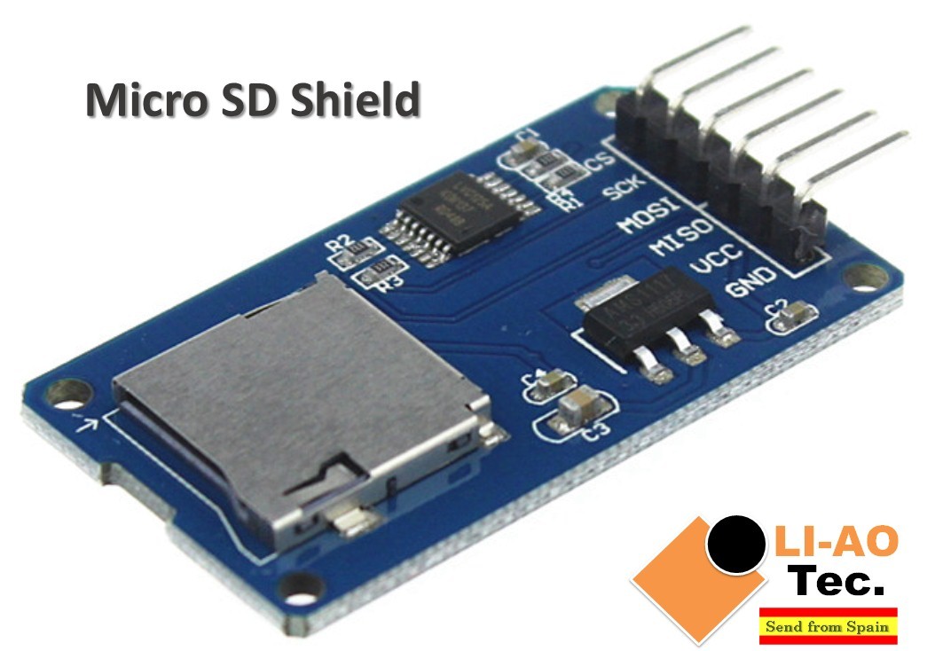 Interface Card 5-Pack Micro SD (TF) Card Reader Module - 9-Pin SPI ...